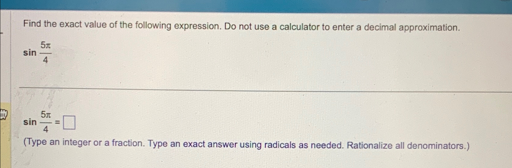 Find the exact value of the following expression. Do | Chegg.com