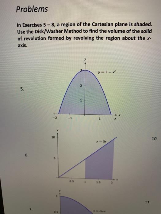 Solved In Exercises 5-8, a region of the Cartesian plane is | Chegg.com