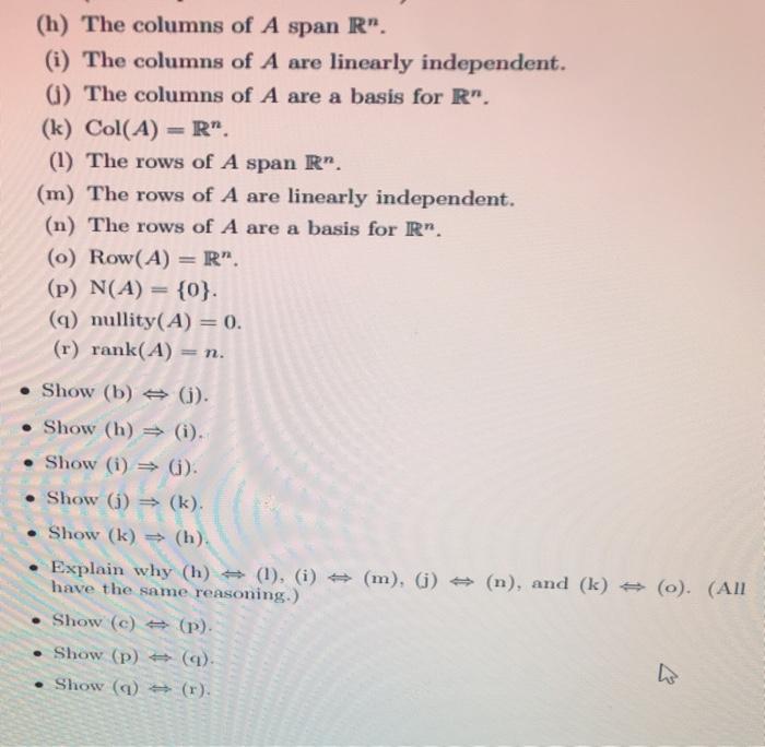 Solved 9. and 10. Prove the inverse matrix theorem. Use the | Chegg.com