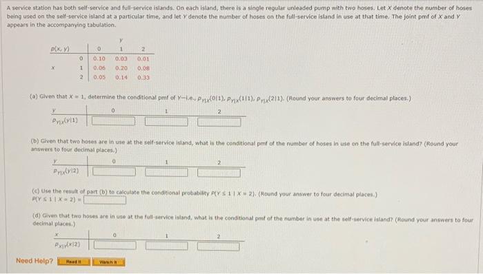 Solved service station has both self-service and | Chegg.com
