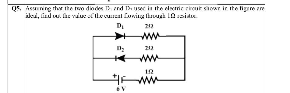 Solved Assuming that the two diodes D1 and D2 used in the | Chegg.com