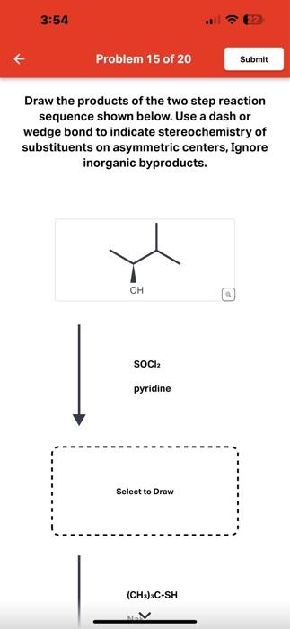 Solved Draw the products of the two step reaction sequence | Chegg.com
