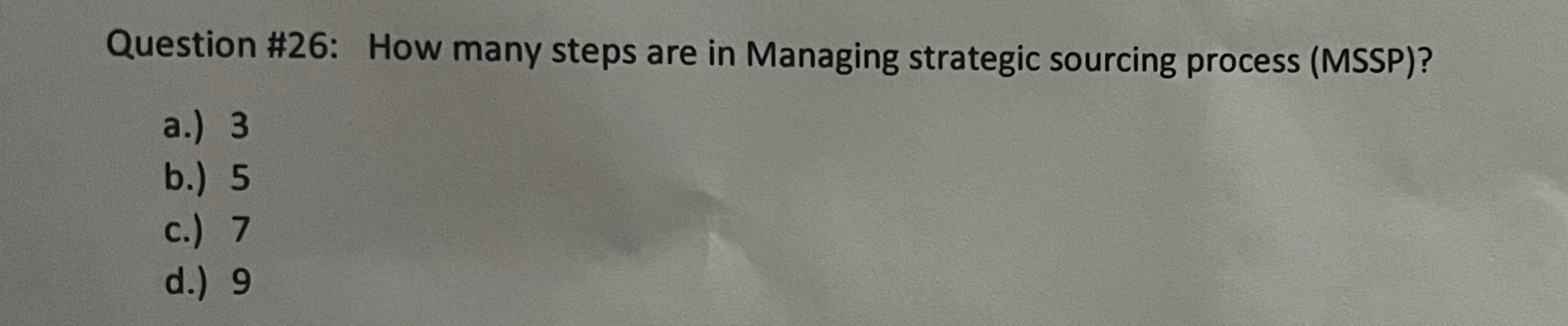 Solved Question #26: How many steps are in Managing | Chegg.com