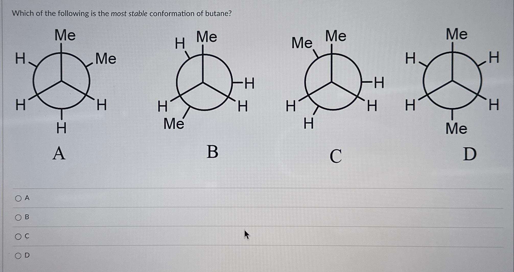 Which of the following is the most stable | Chegg.com