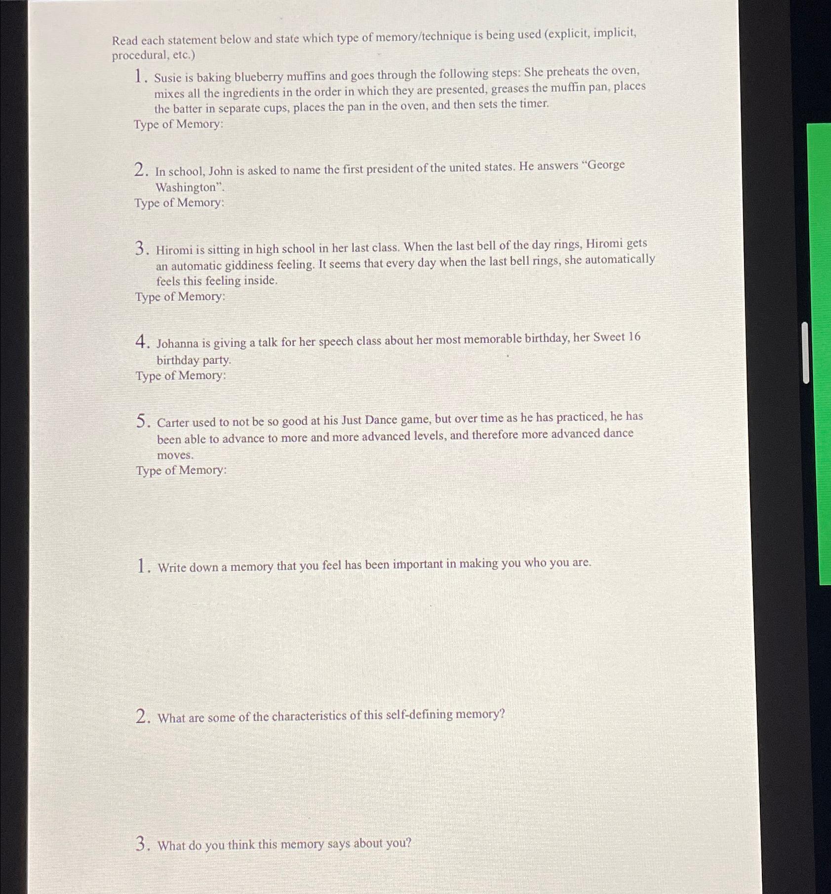 Solved Read each statement below and state which type of | Chegg.com