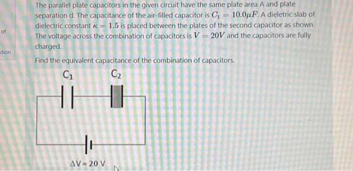 Solved The parallel plate capacitors in the given circuit | Chegg.com