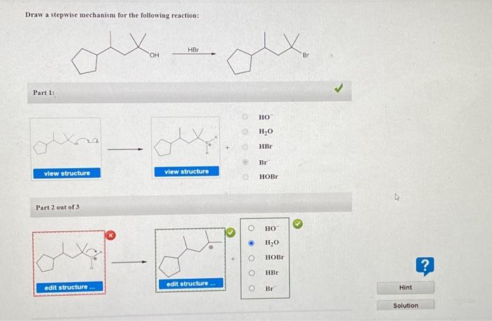 Solved Draw a stepwise mechanism for the following reaction: | Chegg.com