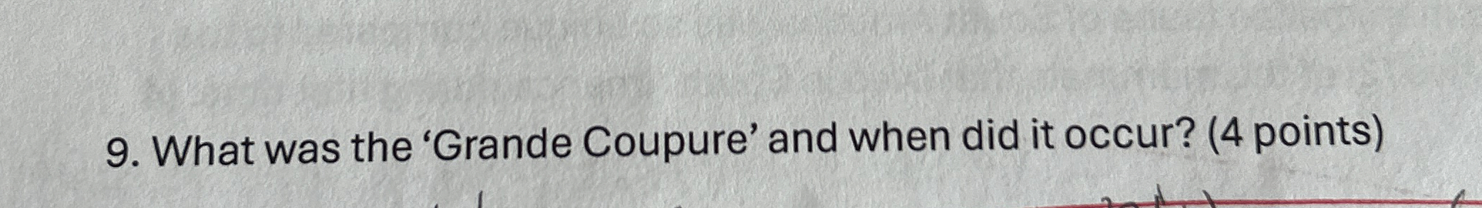 Solved What was the grande coupure and when did it occur | Chegg.com