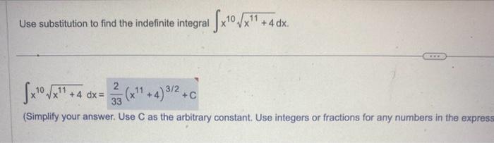 Solved integral: ∫4(2x+5)3dx | Chegg.com