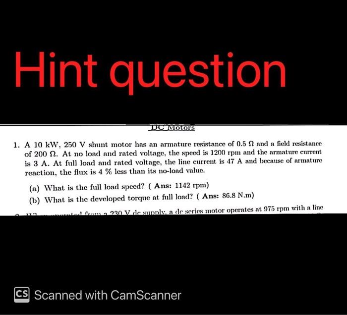 Solved USE HINT question in 2nd and 3rd pics to solve the | Chegg.com