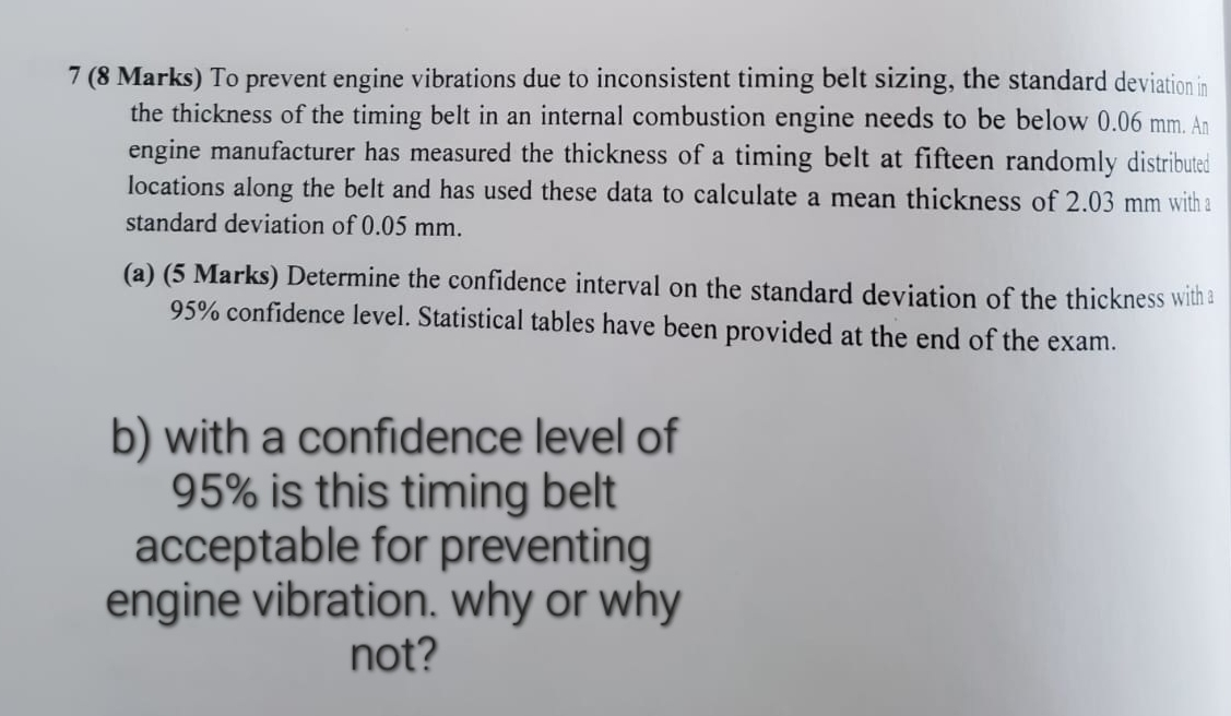 Solved 7 ) ﻿To prevent engine vibrations due to inconsistent | Chegg.com