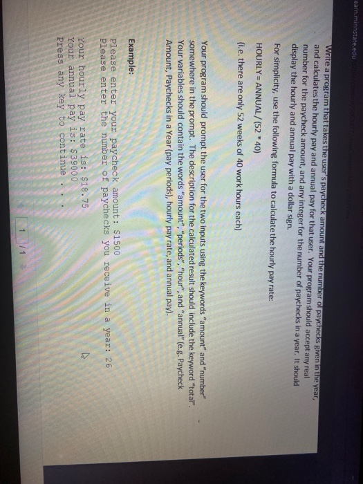 Solved Computer Science 1081 - Code Check #1 Inputs: . | Chegg.com