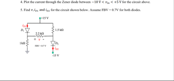 Solved Plot the current through the Zener diode between | Chegg.com