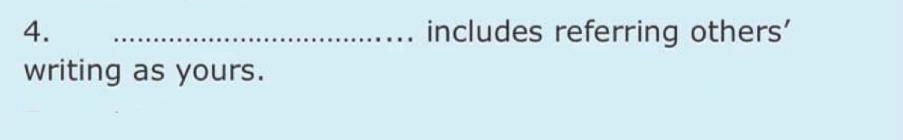 Solved includes referring others' writing as yours. | Chegg.com