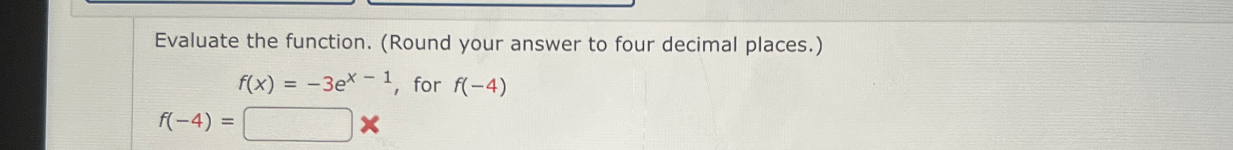 Solved Evaluate the function. (Round your answer to four | Chegg.com