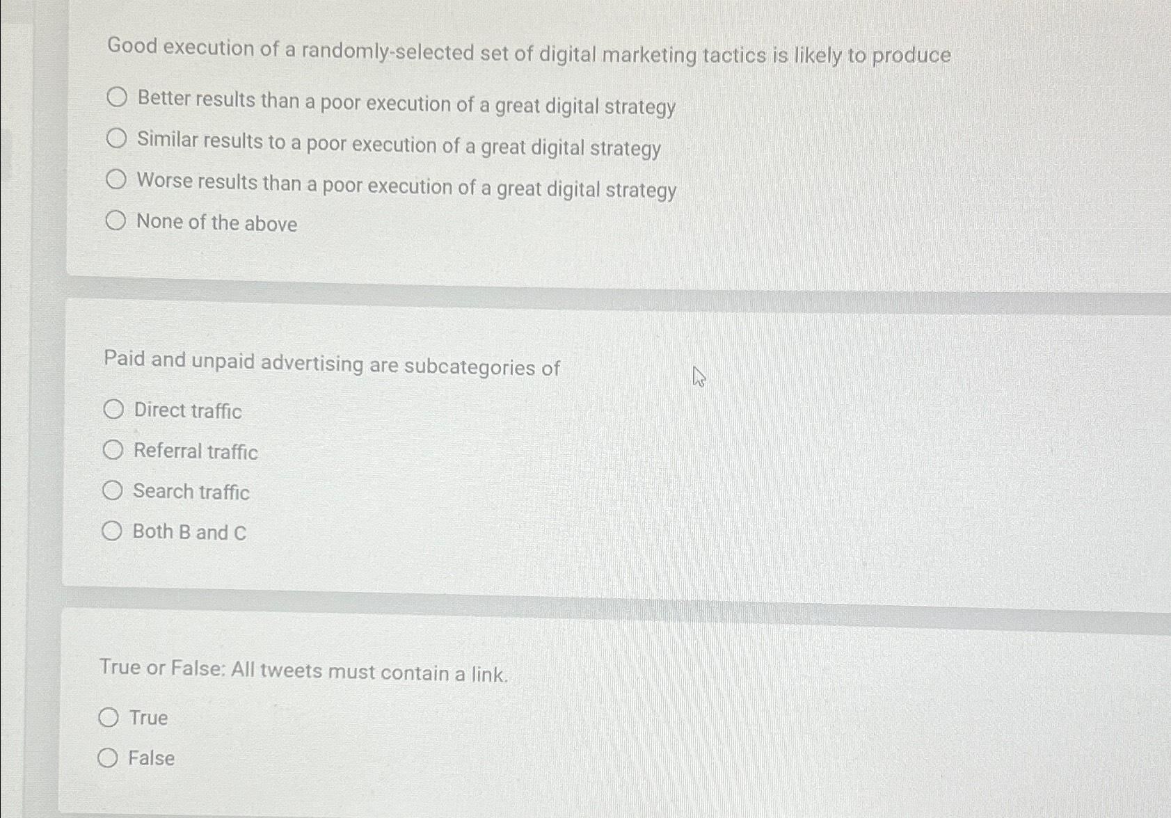 Solved Good execution of a randomly-selected set of digital | Chegg.com