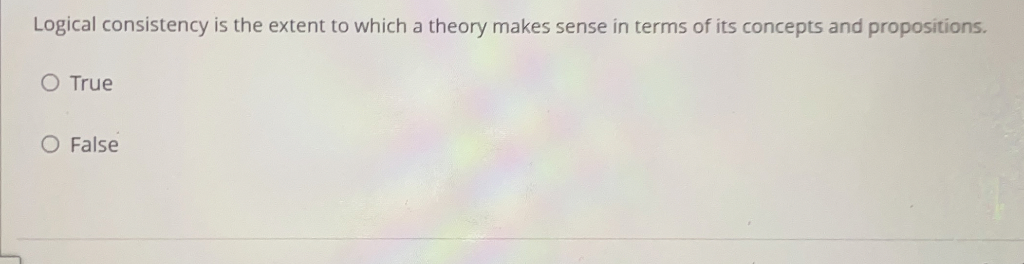 Solved Logical consistency is the extent to which a theory | Chegg.com