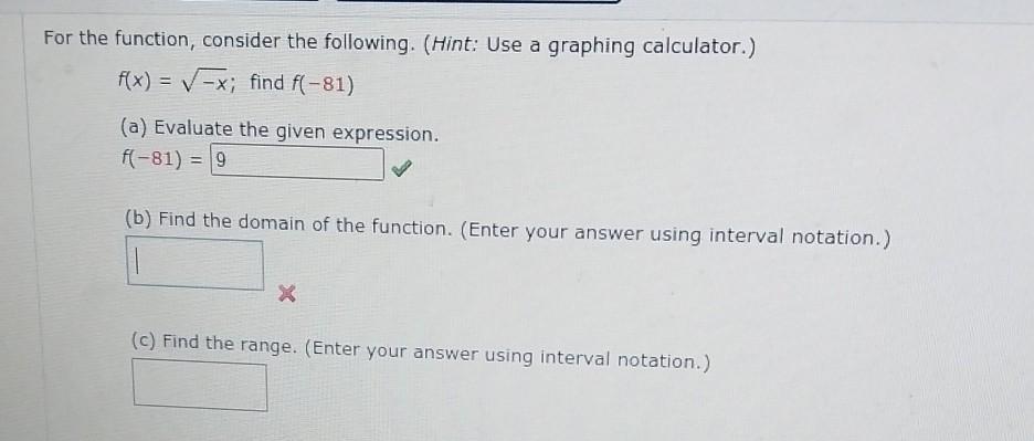 Solved r the function, consider the following. (Hint: Use a | Chegg.com
