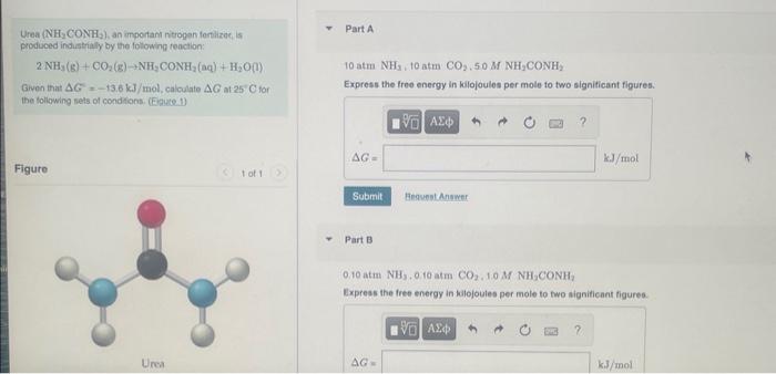 Solved Urea (NH2CONH2, an important nitrogan fertilizac is | Chegg.com