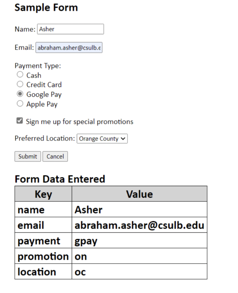 Solved 4 formdata Key Value Pair Valuesfor Help See The