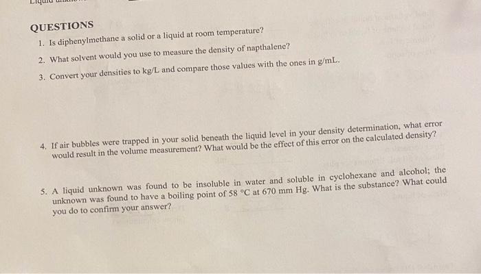 Solved 4. If air bubbles were trapped in your solid beneath | Chegg.com