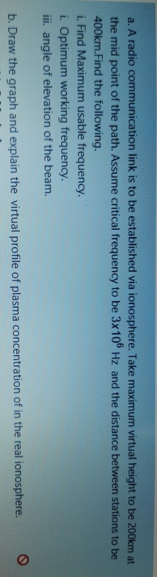 a. A radio communication link is to be established | Chegg.com