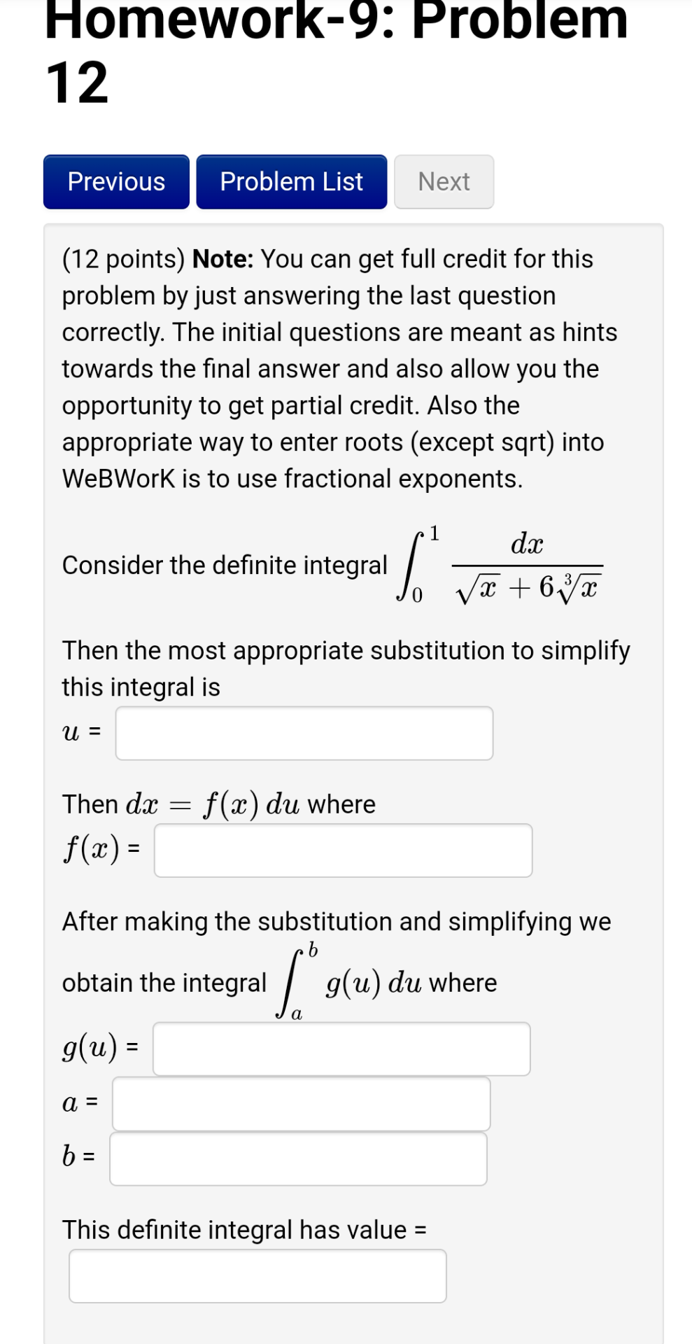 Solved Homework-9: Problem 12 (12 points) Note: You can get | Chegg.com Solved Homework-9: Problem 12 (12 points) Note: You can get | Chegg.com