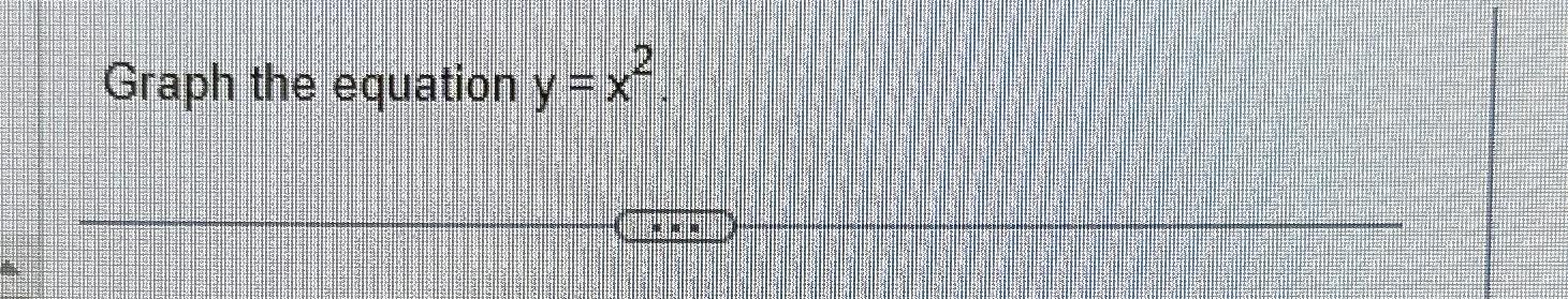 Solved Graph the equation y=x2 | Chegg.com