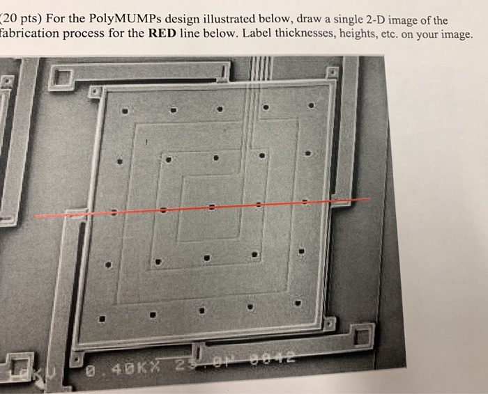 20 pts) For the PolyMUMPs design illustrated below, | Chegg.com