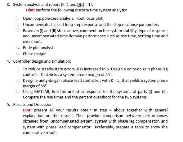 Design and Analysis of Digital Compensator for | Chegg.com