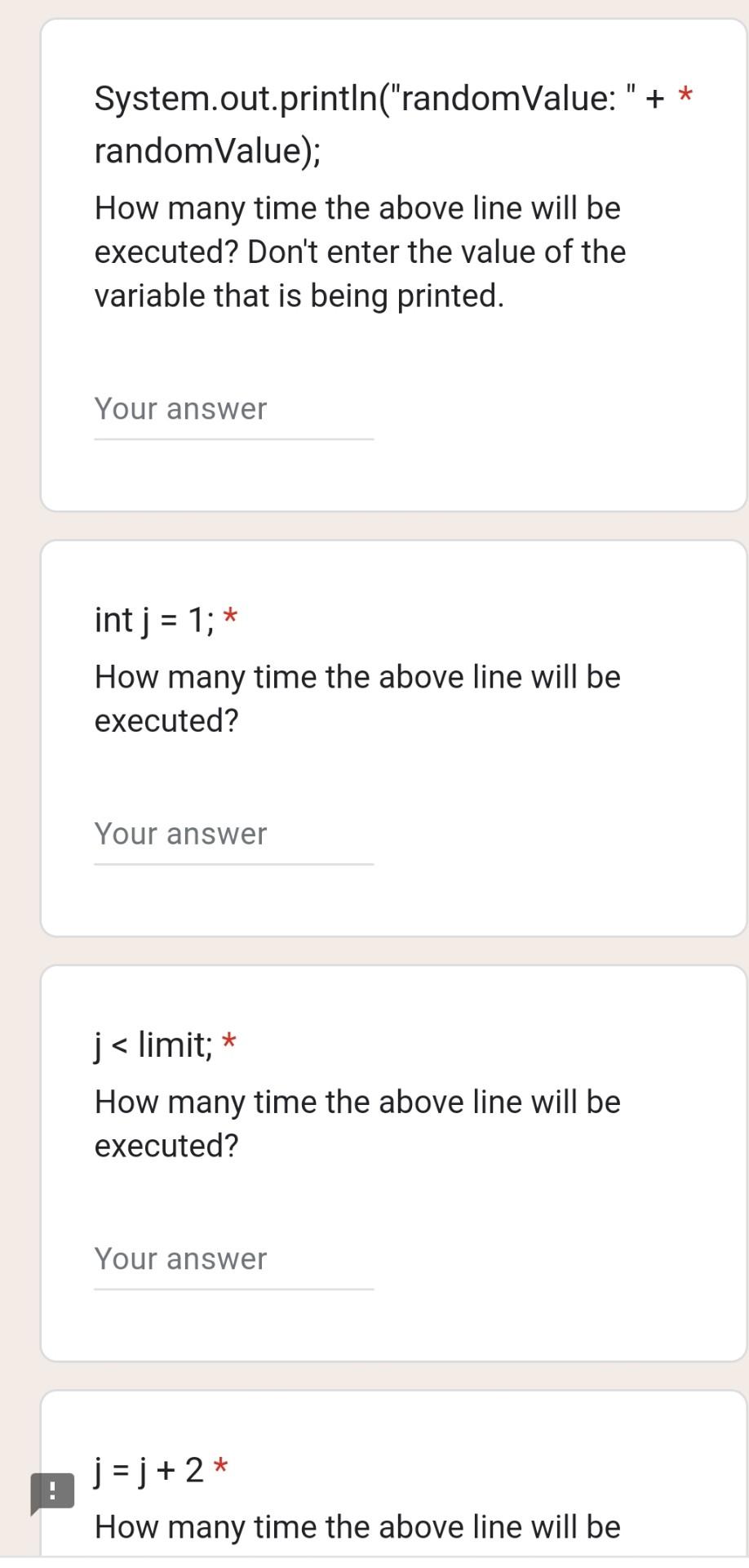 Solved Go through the following java code, you will be asked | Chegg.com