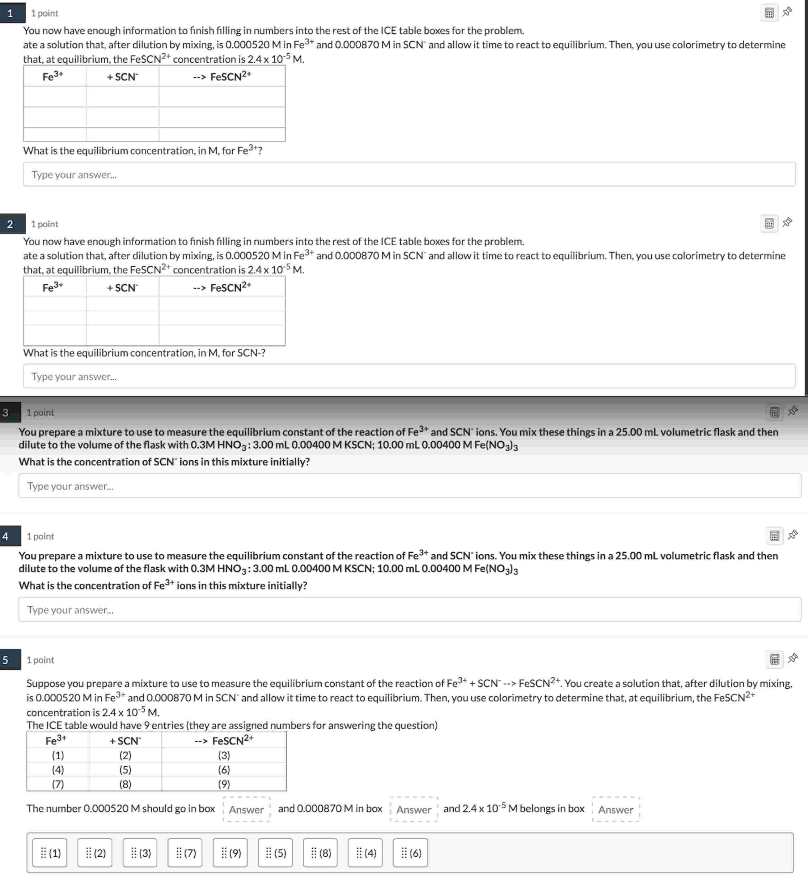 Solved What is the concentration of SCN-ions in this mixture | Chegg.com