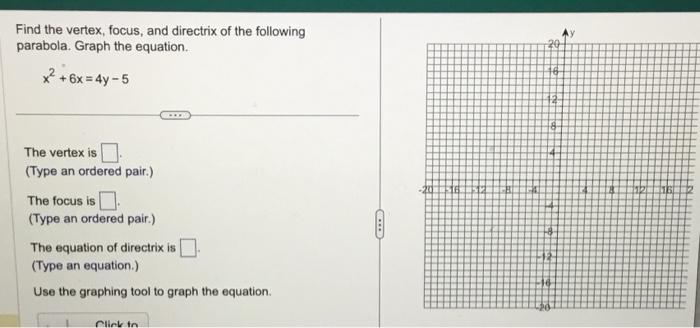 Solved Find the vertex, focus, and directrix of the | Chegg.com
