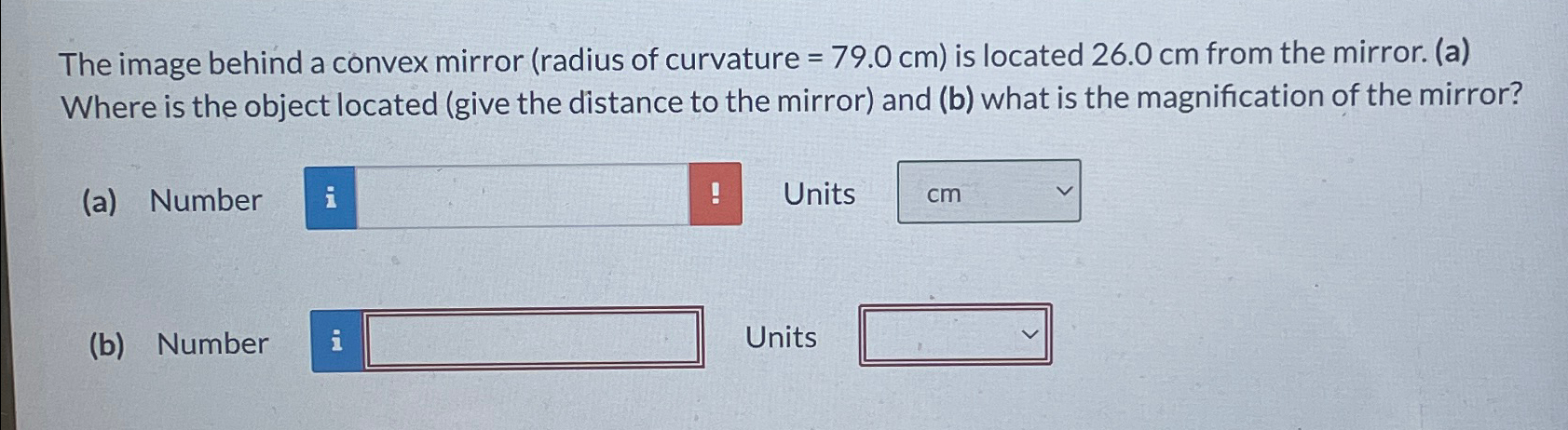 Solved The image behind a convex mirror (radius of curvature | Chegg.com