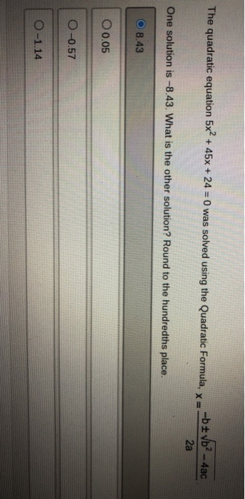 Solved Identifying the values a, b, and c is the first step | Chegg.com