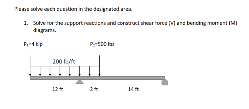 Solved Please solve each question in the designated | Chegg.com