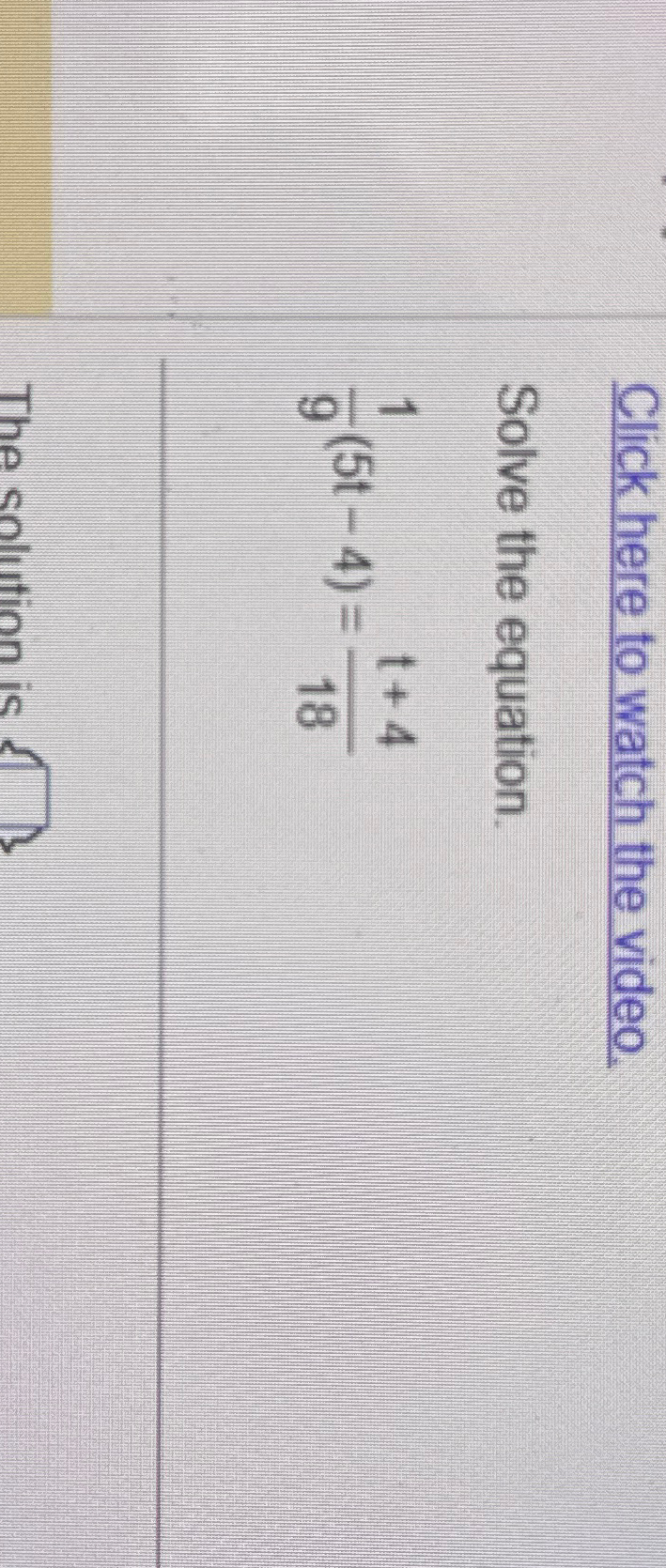 Solved Click here to watch the video.Solve the | Chegg.com