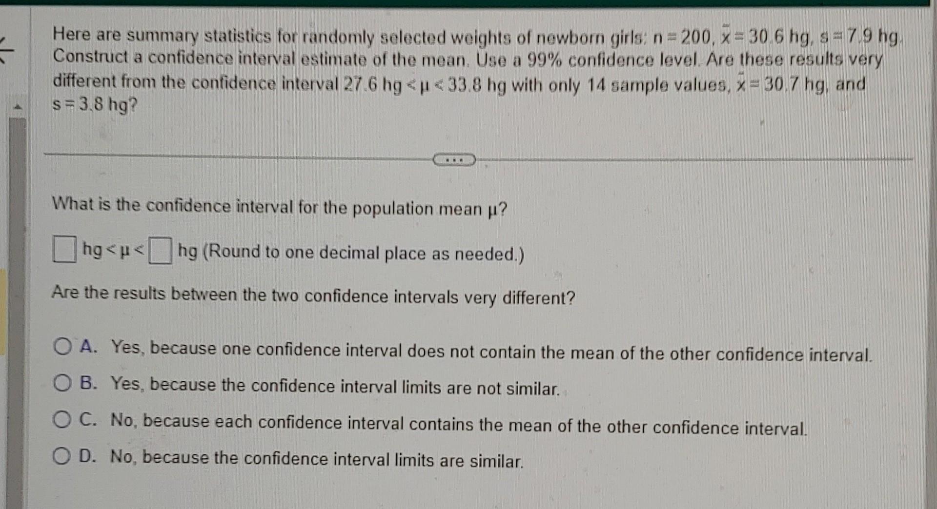 Solved Here are summary statistics for randomly selected | Chegg.com