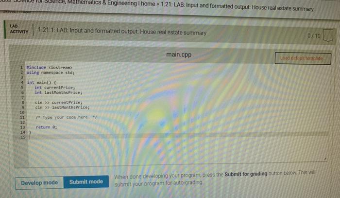 Solved Entire class due: 01/10/2021, 10:00 PM PST 1.21 LAB: | Chegg.com