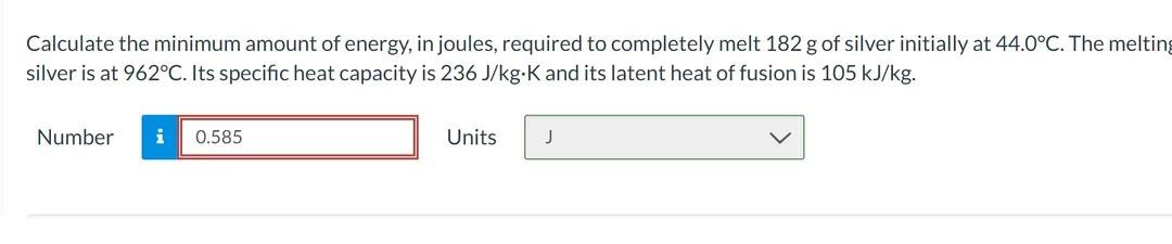 Solved Calculate the minimum amount of energy, in joules, | Chegg.com