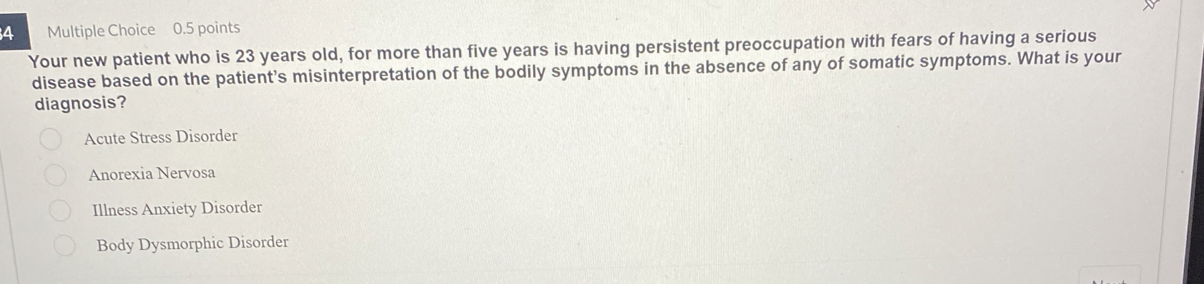 Solved 4Multiple Choice 0.5 ﻿pointsYour new patient who is | Chegg.com