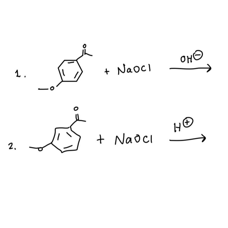 Solved What is the product of these reactions+NaOCl | Chegg.com