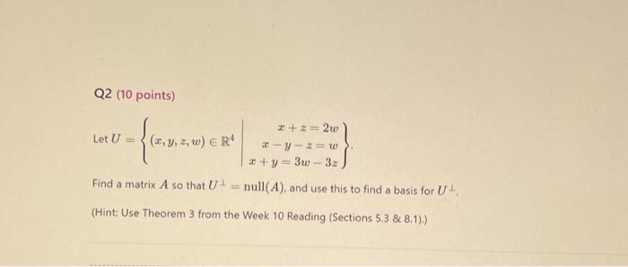 Solved Q2 (10 points) Let | Chegg.com Solved Q2 (10 points) Let | Chegg.com