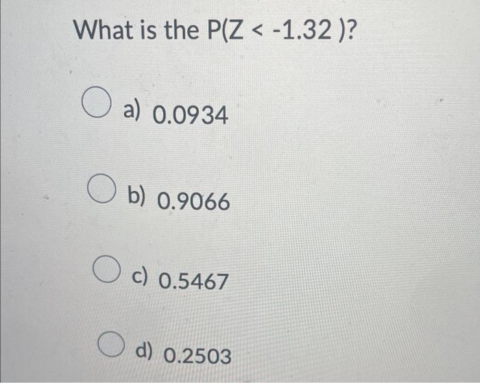 Solved What is the P(Z