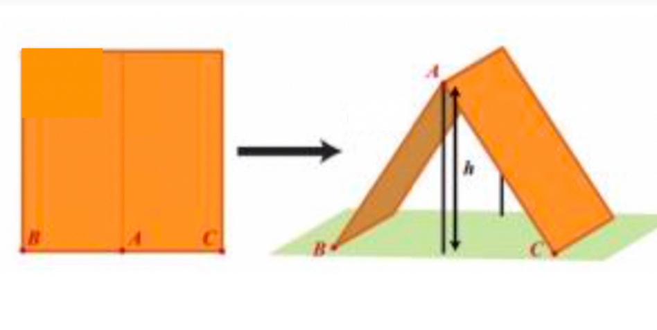 Solved You have a 4﻿m x 4m square canvas to pitch a tent. | Chegg.com