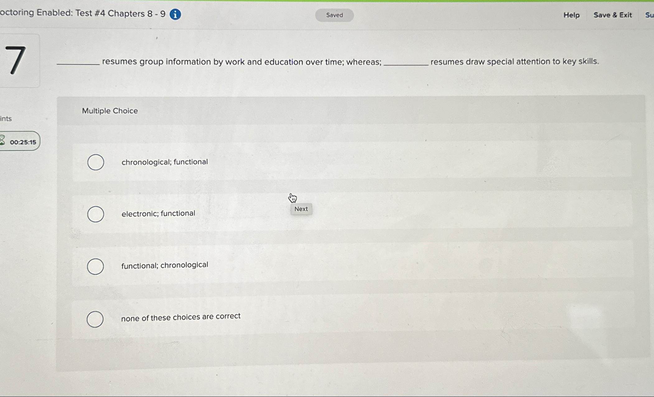 Solved resumes group information by work and education over | Chegg.com