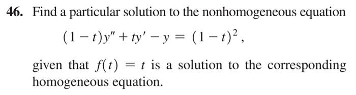 Solved 16. Find a particular solution to the nonhomogeneous | Chegg.com