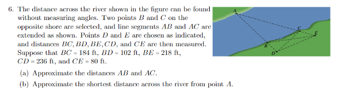 Solved The distance across the river shown in the figure can | Chegg.com