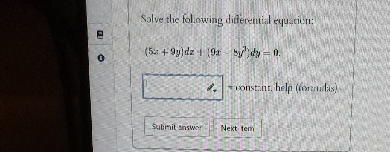 Solve the following differential | Chegg.com