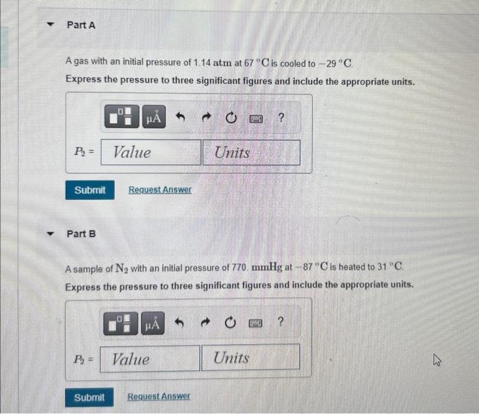 Solved Calculate the final pressure, in atmospheres, for | Chegg.com